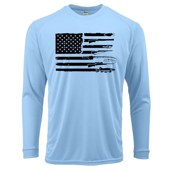 Shirts | American Flag Fishing Hunting Boat Sport Long Sleeve Upf 5 ...